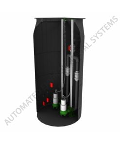 1 Metre Diameter Sewage Pumping Station with Dual Guide Rails - AES