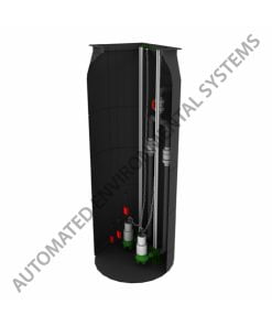 1 Metre Diameter Sewage Pumping Station with Dual Guide Rails - AES