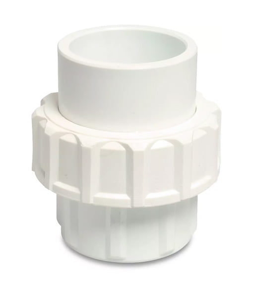 White PVC Union Coupler | Automated Environmental Systems